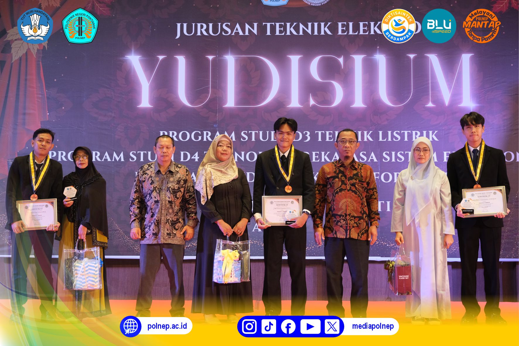 JURUSAN TEKNIK ELEKTRO POLNEP GELAR YUDISUM : RATUSAN MAHASISWA RESMI ...